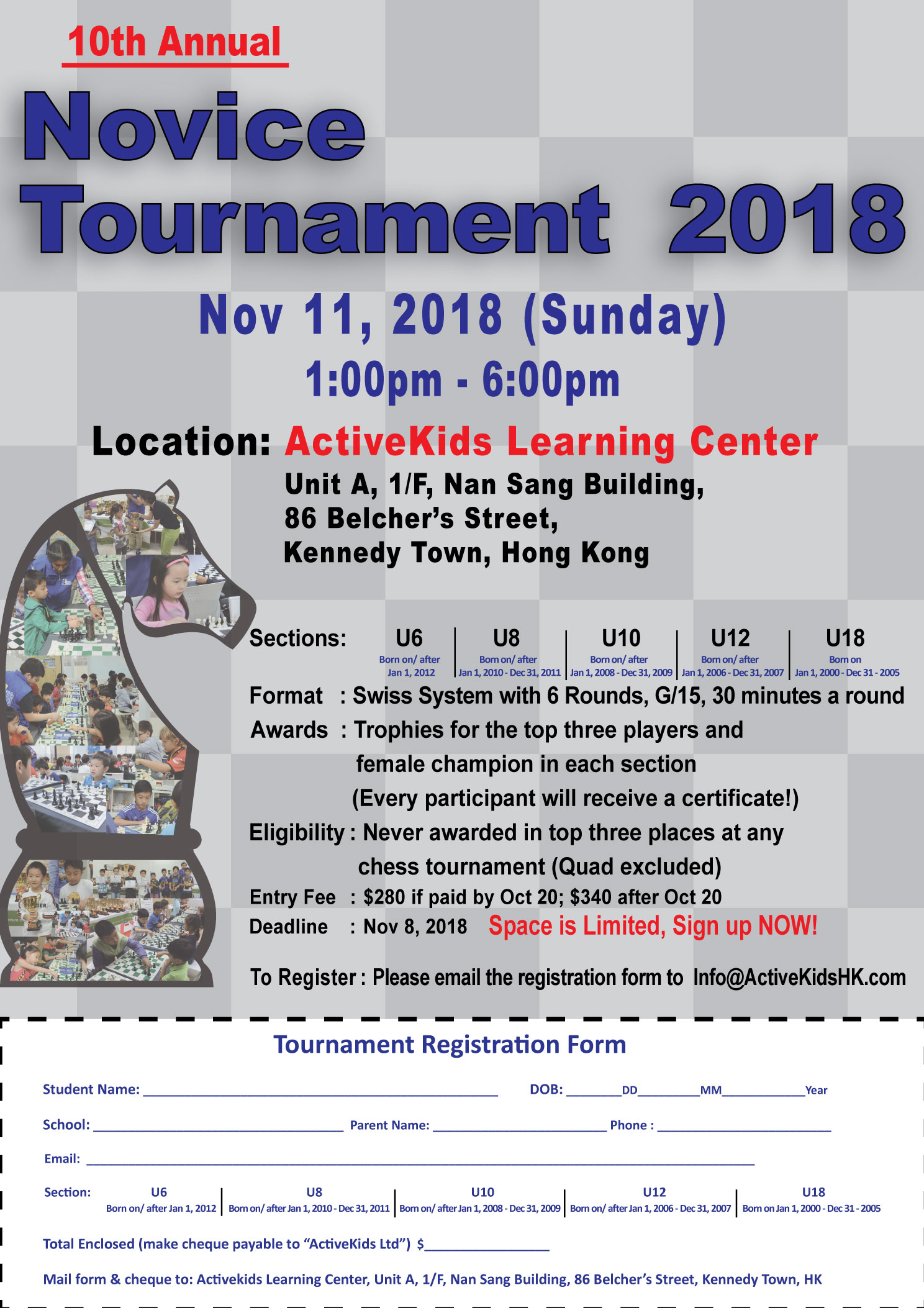 The Chess Academy – Novice Tournament 2018