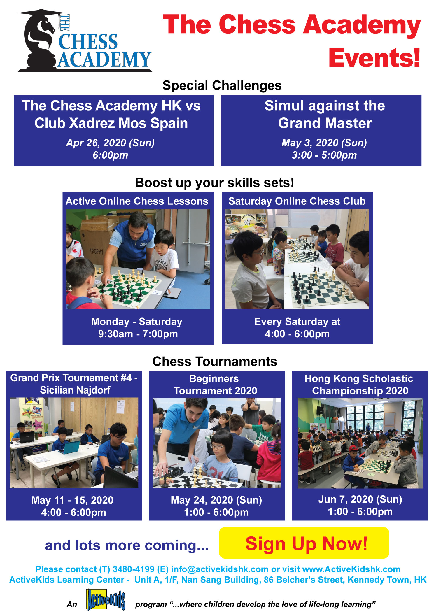 The Chess Academy Upcoming Events!