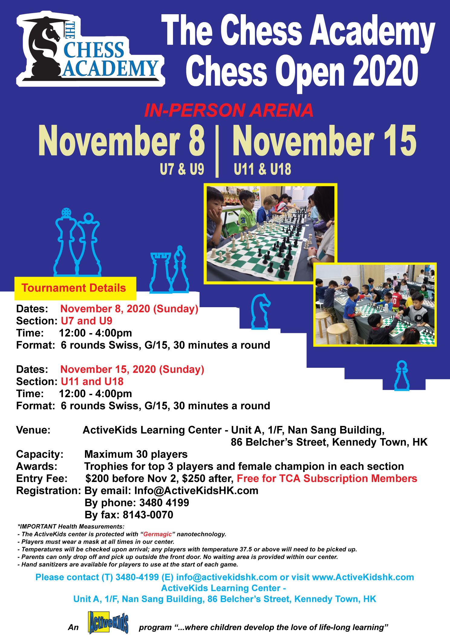 The Chess Academy Chess Open 2020 (In-person and Online Arena)