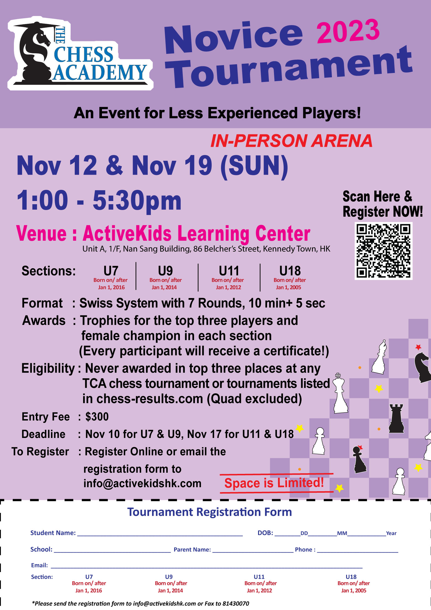 The Chess Academy Novice Tournament 2023